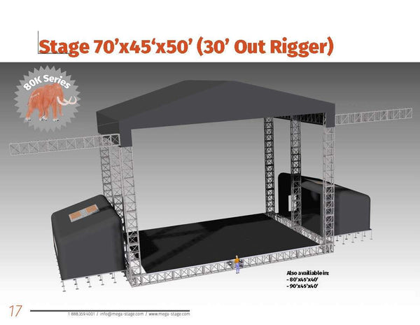 A Stage 70' X 45' X 50'
